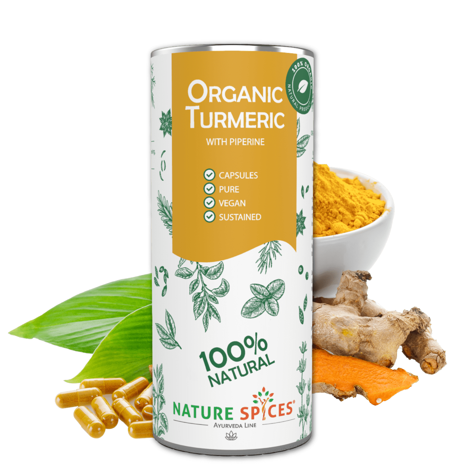 Turmeric with Piperine: Enhanced Absorption & Wellness